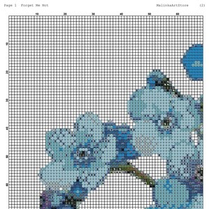 Forget Me Not Cross Stitch Pattern, Pdf ,instant Download , Floral X ...