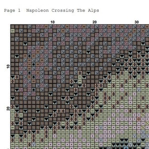 Cross Stitch Pattern, Napoleon Crossing the Alps , Jacques Louis David ...