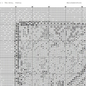 The Arts Cross Stitch Pattern, Poetry By Alphonse Mucha , Pdf , Instant Download,Full Coverage ...