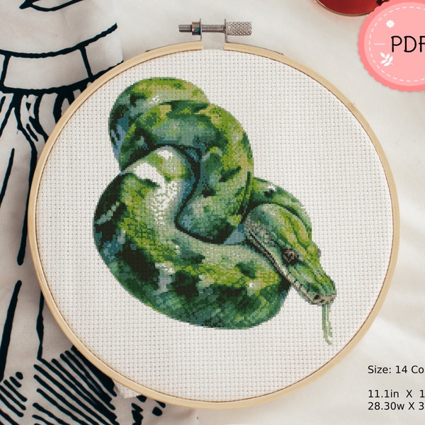 Snake Cross Stitch Pattern - Etsy