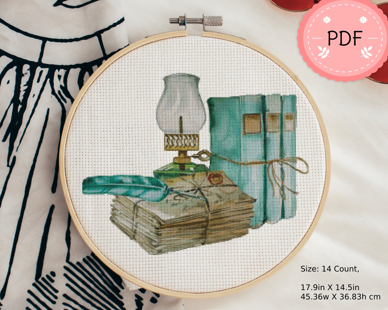 Old Books and Letters Cross Stitch Pattern , Pdf Instant Download ...