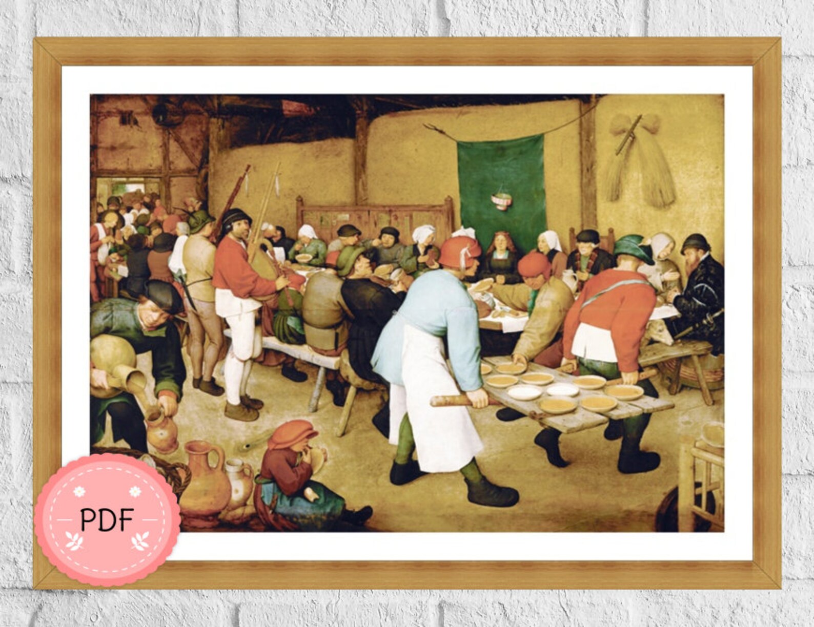 The Peasant Wedding Cross Stitch Pattern,x Stitch Chart,pdf,full ...