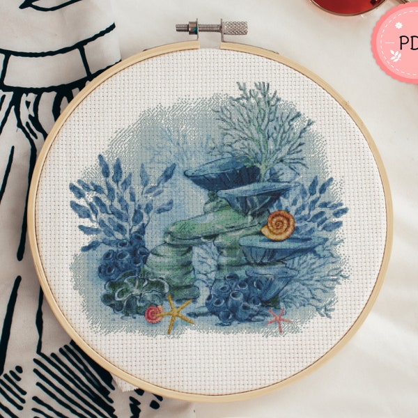 Seashell Cross Stitch - Etsy