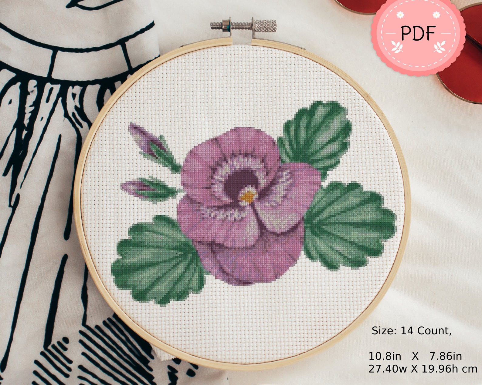 Pansies Cross Stitch Pattern, Pdf ,instant Download , Floral X Stitch ...