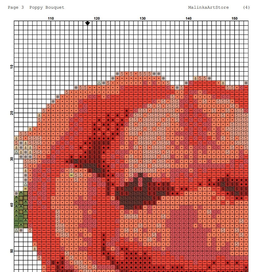 Poppy Bouquet Cross Stitch Pattern Pdf Instant Download - Etsy