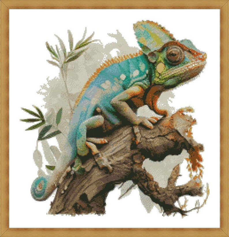 Lizard Cross Stitch Pattern , Pdf , Instant Download , Animal X Stitch ...