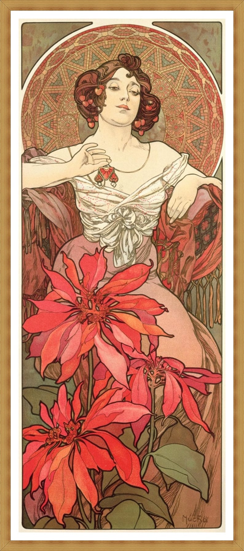 Ruby Cross Stitch Pattern,alphonse Mucha , Pdf , Instant Download,full ...