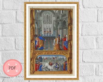 Medieval Illuminated Manuscripts IV Cross Stitch Pattern Pdf Format - Etsy
