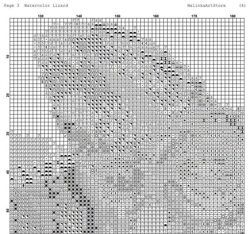 Lizard Cross Stitch Pattern Pdf Instant Download Animal - Etsy