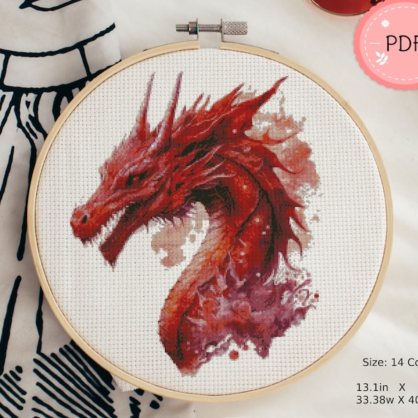 Dragon Cross Stitch Pattern - Etsy
