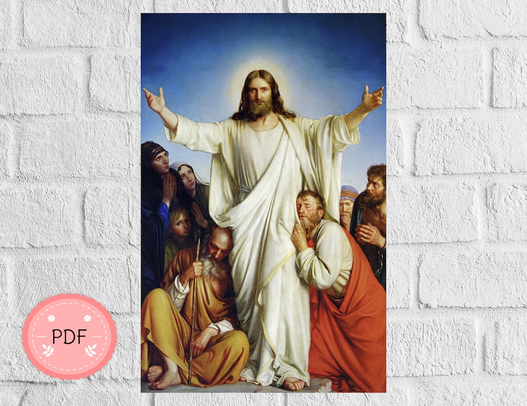 Jesus Cross Stitch Pattern , Christus Consolator, Carl Heinrich Bloch ...