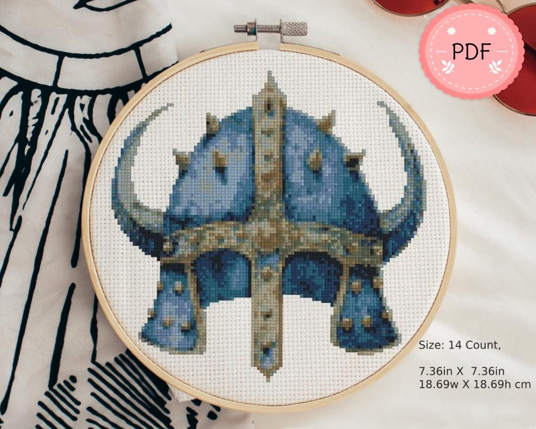 Cross Stitch Pattern,viking Helmet,pdf , Instant Download ,counted X ...