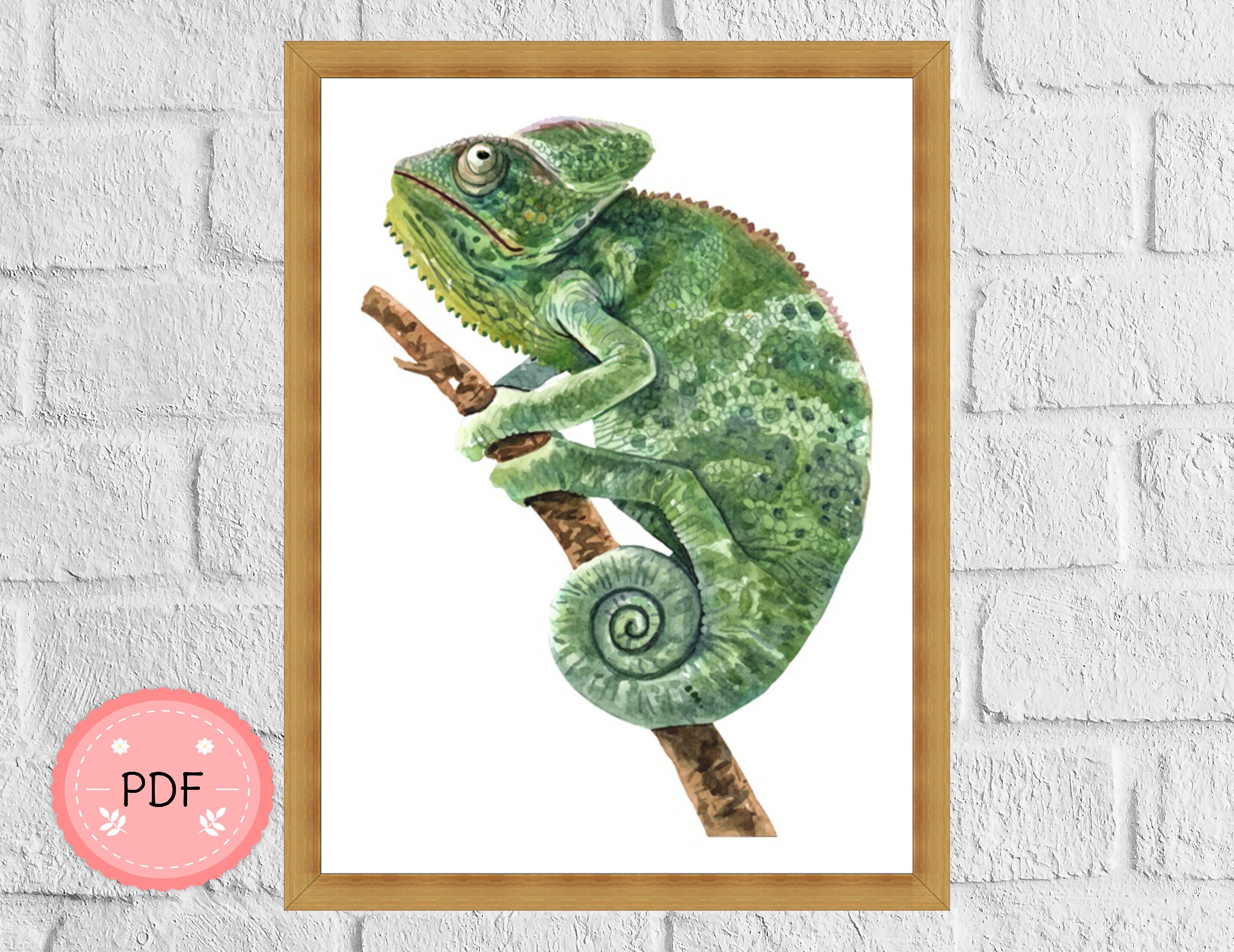 Chameleon Cross Stitch Pattern , Pdf , Instant Download , Animal X ...