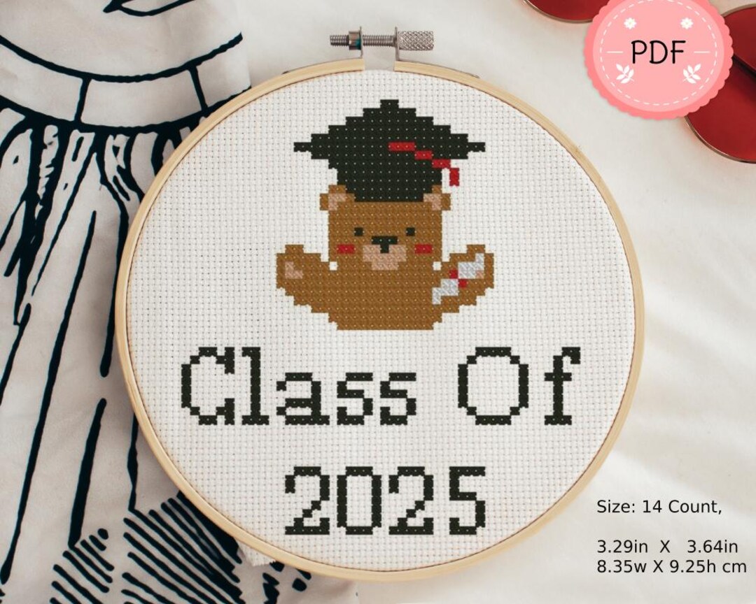 Cross Stitch Pattern,graduation Gift,custom Order,beginner Friendly ...