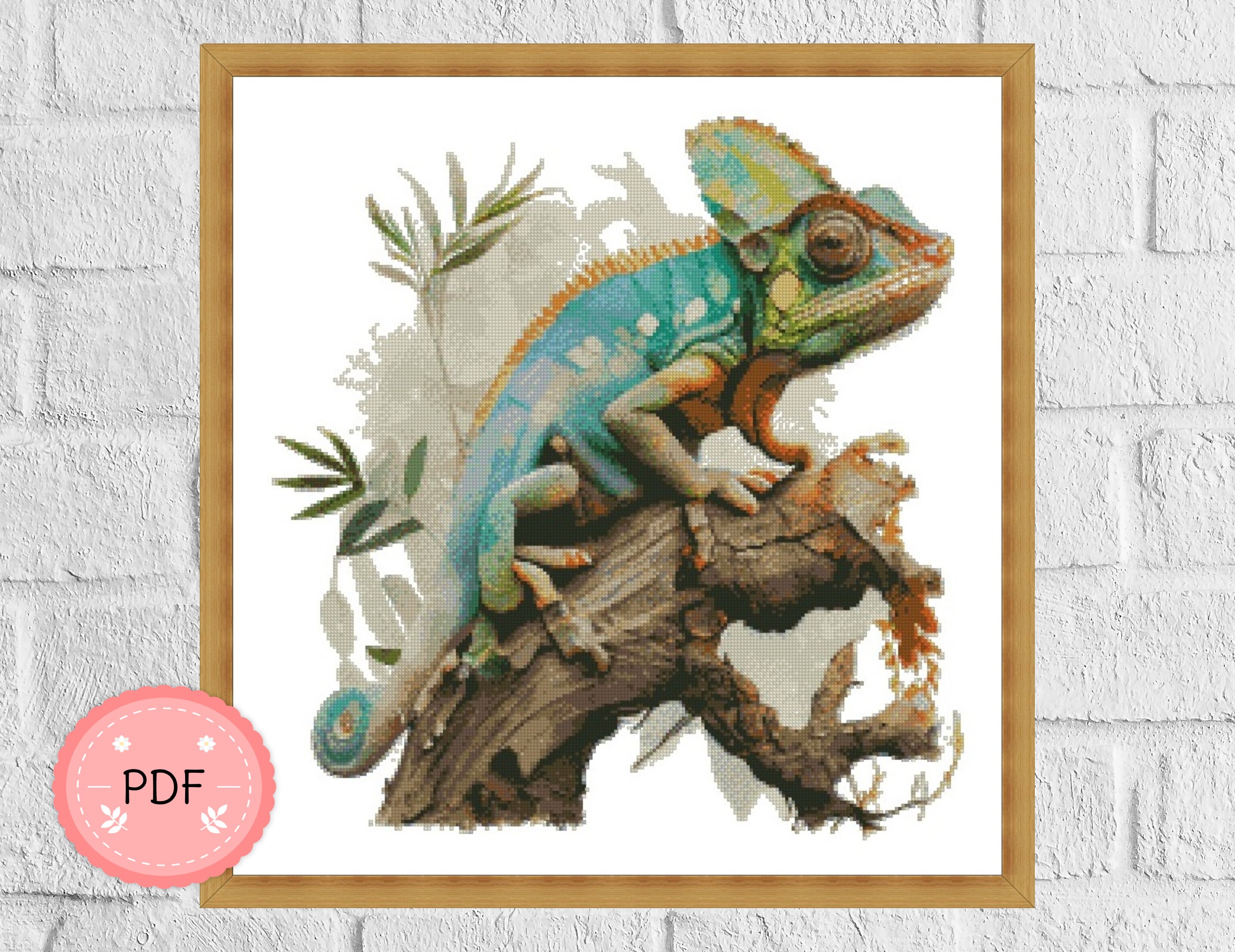 Lizard Cross Stitch Pattern , Pdf , Instant Download , Animal X Stitch ...