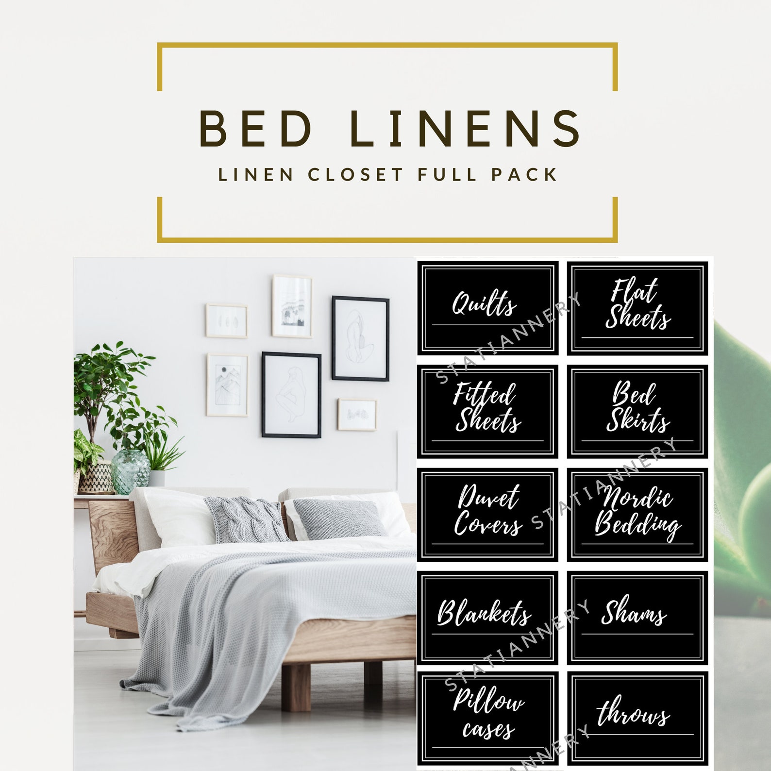 Linen Closet Labels Linen Closet Organization Gift for Mom - Etsy