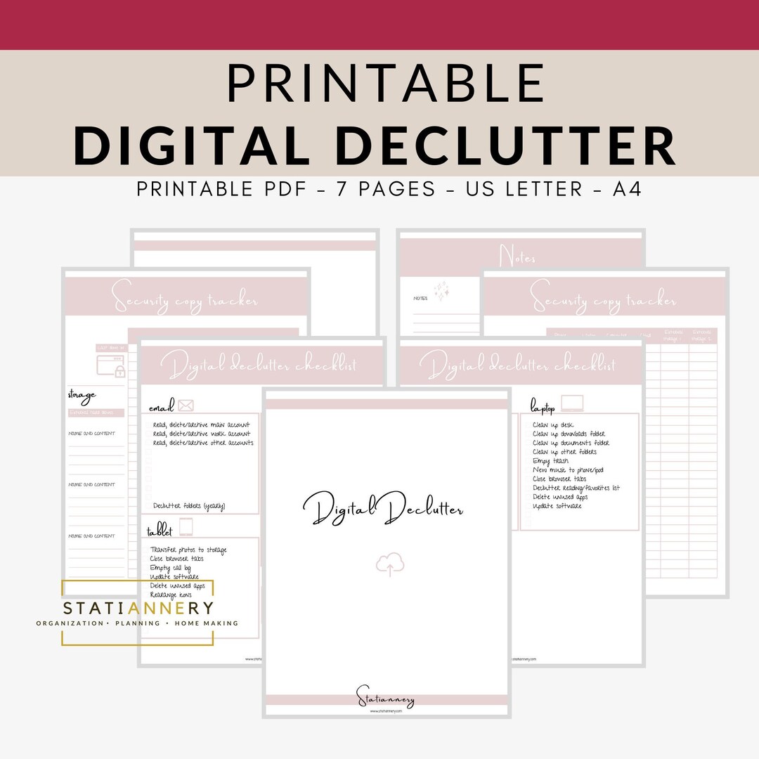 Digital Declutter Guide, Digital Decluttering, Home Organization ...