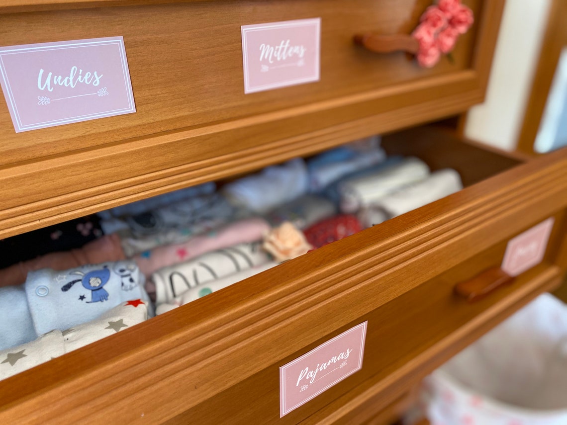 Set of 65 Pink Printable Labels for Baby Girl or Toddler - Etsy