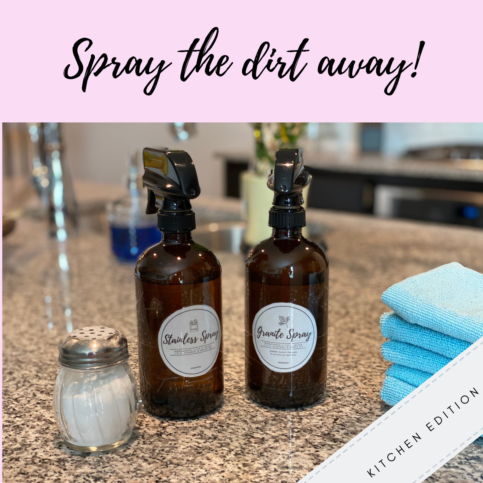 Kitchen Cleaners Labels, House Cleaning Labels, All Purpose Cleaner ...