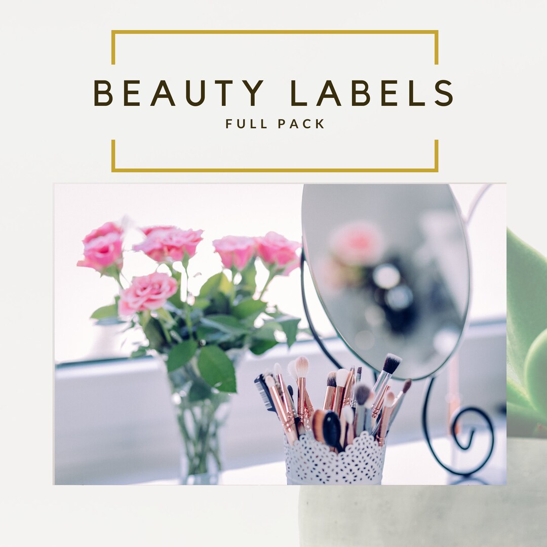 Beauty Care Labels, Bathroom Cabinet Organization (printable PDF) - Etsy