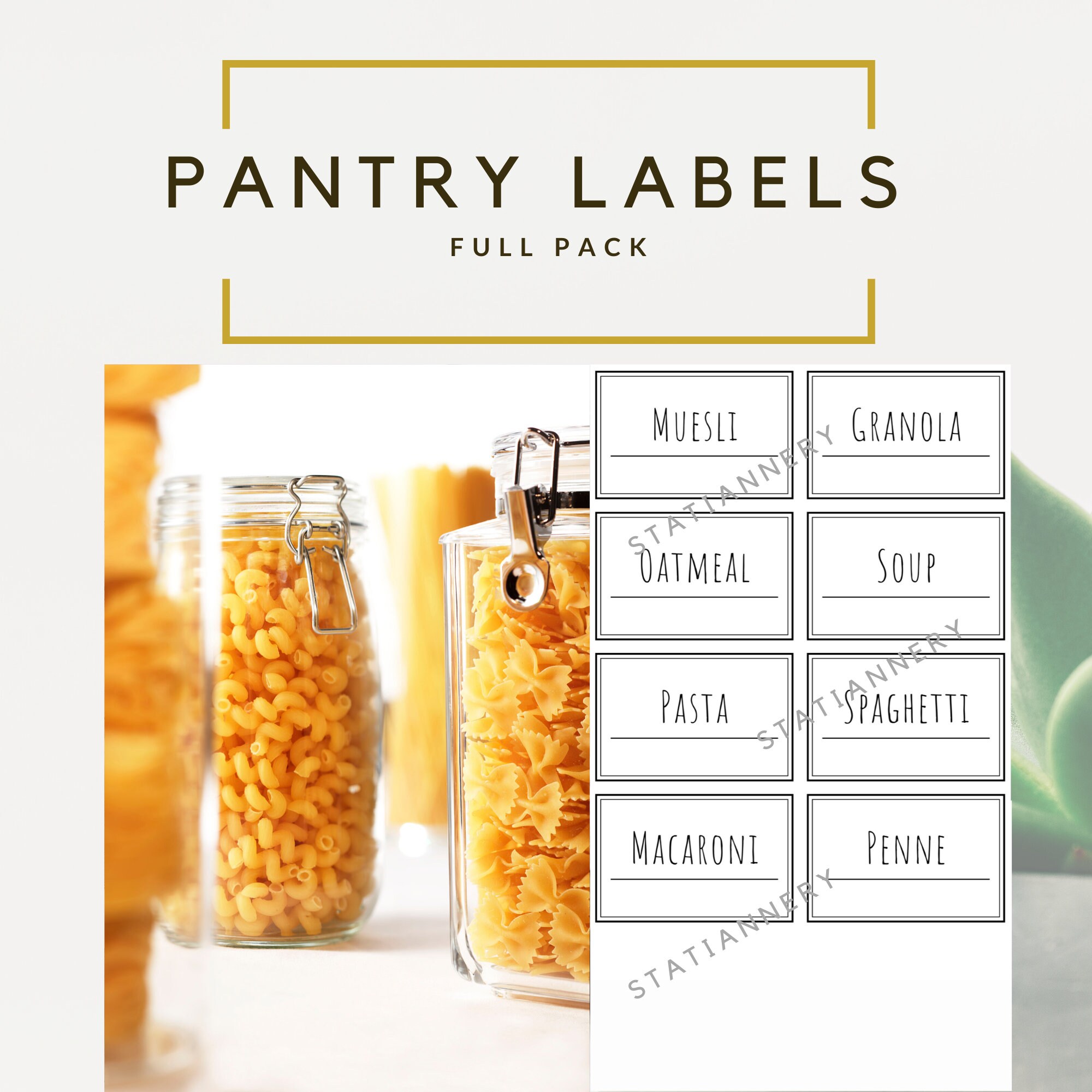 Pantry Labels Minimal Oxo Container Labels White Pantry - Etsy