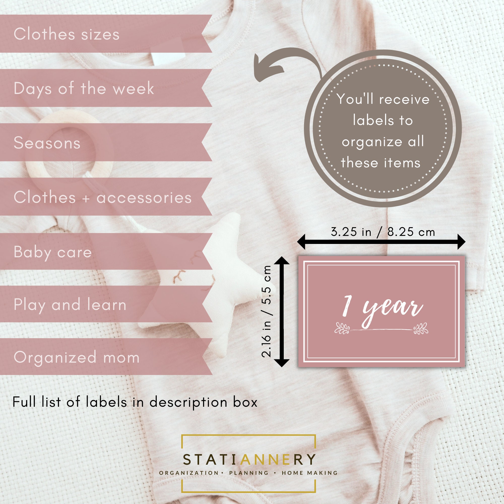 Set of +65 Pink Printable Labels for Baby Girl or Toddler, Baby Labels ...