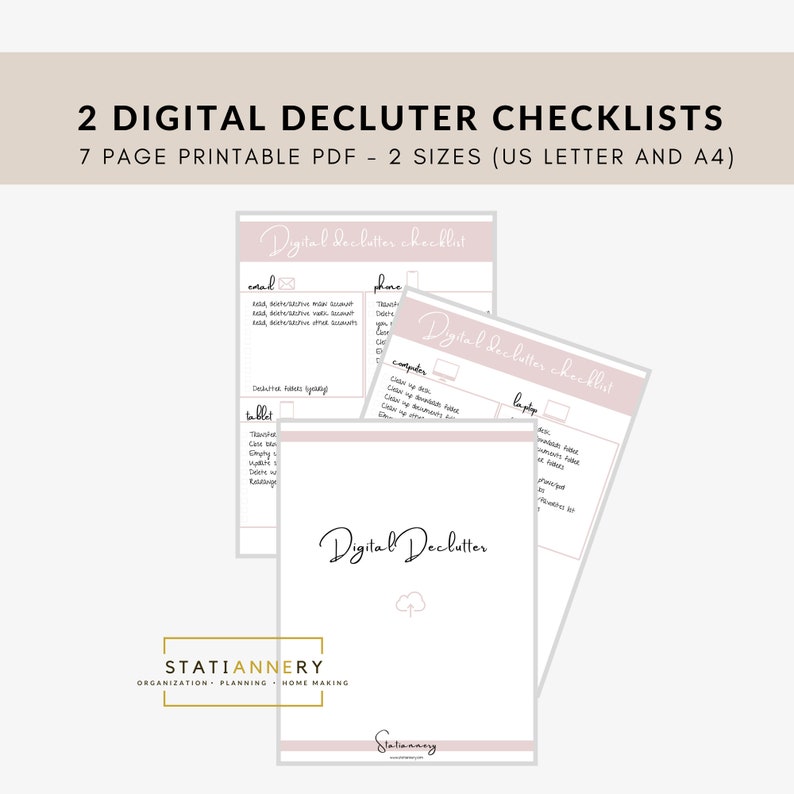 Digital Declutter Guide, Digital Decluttering, Home Organization ...