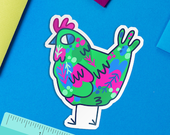 Pansexual Chicken / Subtle LGBTQ Pride Poultry Sticker - Etsy