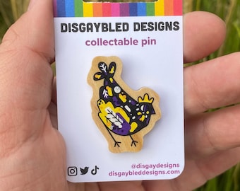 Nonbinary Chicken / Subtle LGBTQ Pride Poultry Sticker - Etsy