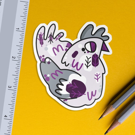 Asexual Chicken / Subtle LGBTQ Pride Poultry Sticker - Etsy