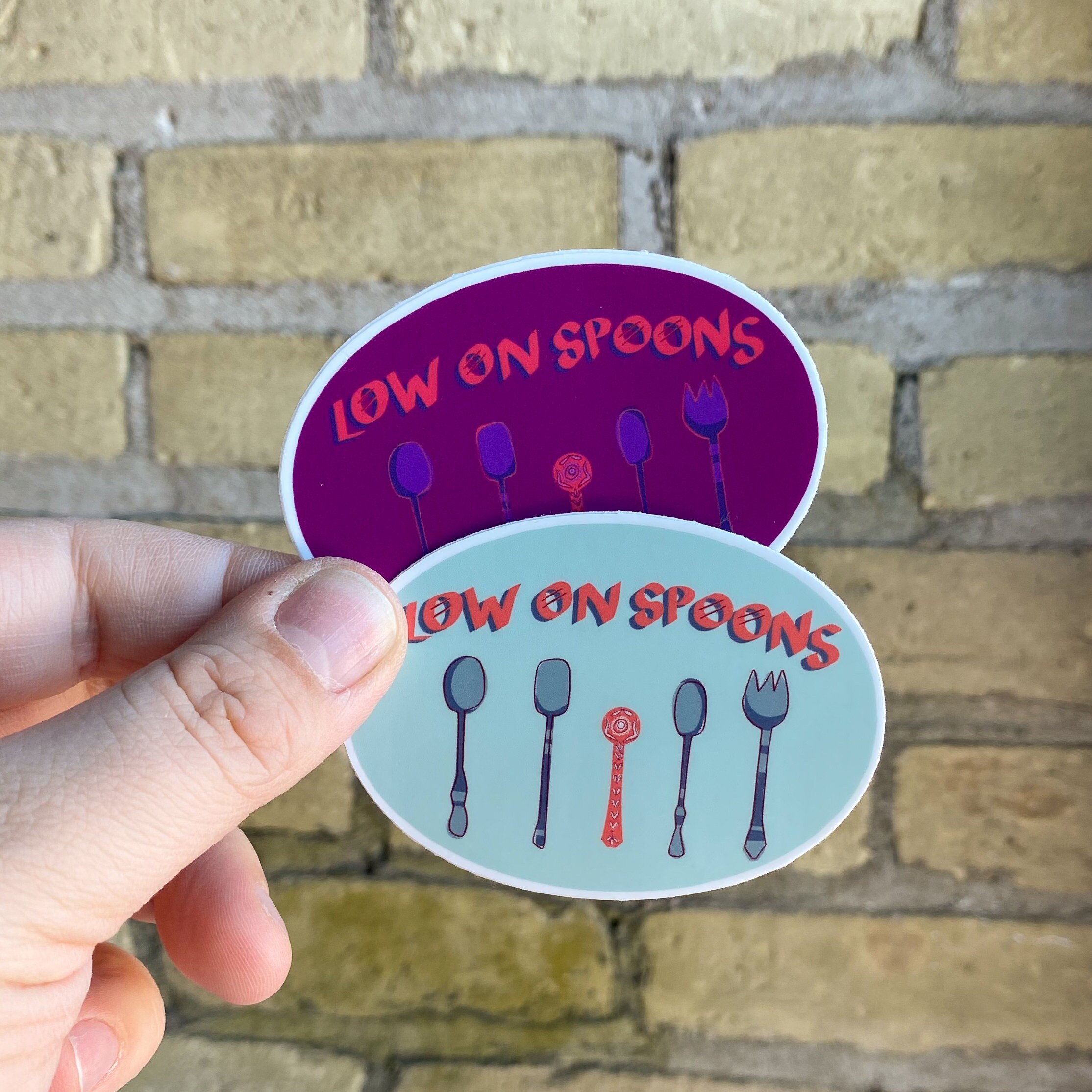 Low on Spoons Bold Chronic Illness Sticker - Etsy