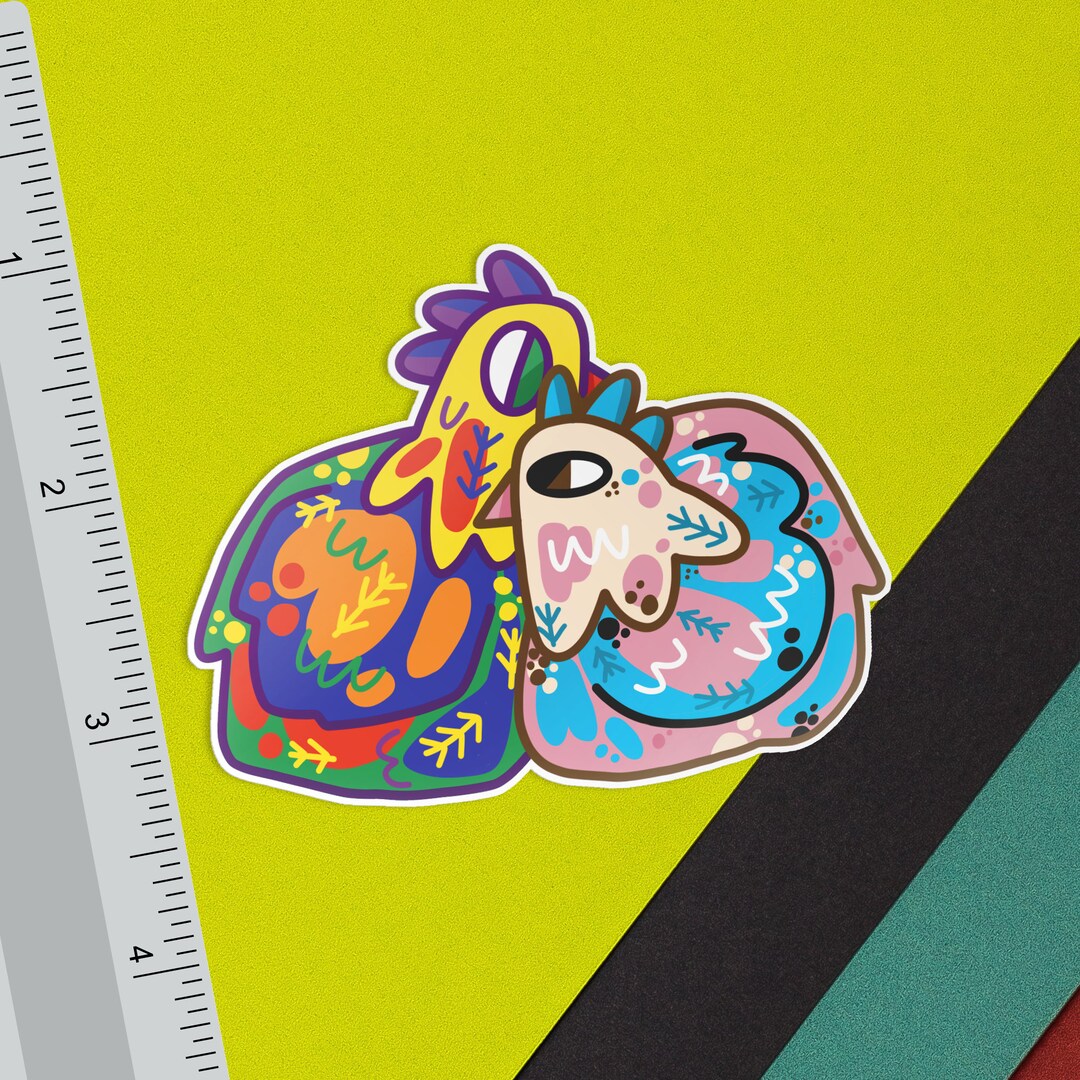 Progress Pride Chicken / Subtle LGBTQ Pride Sticker - Etsy