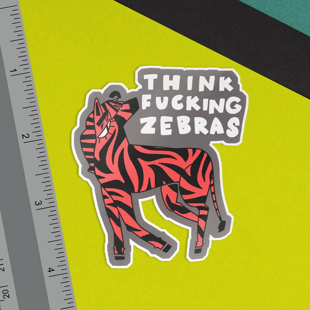 Think Zebras Bold EDS Sticker - Etsy