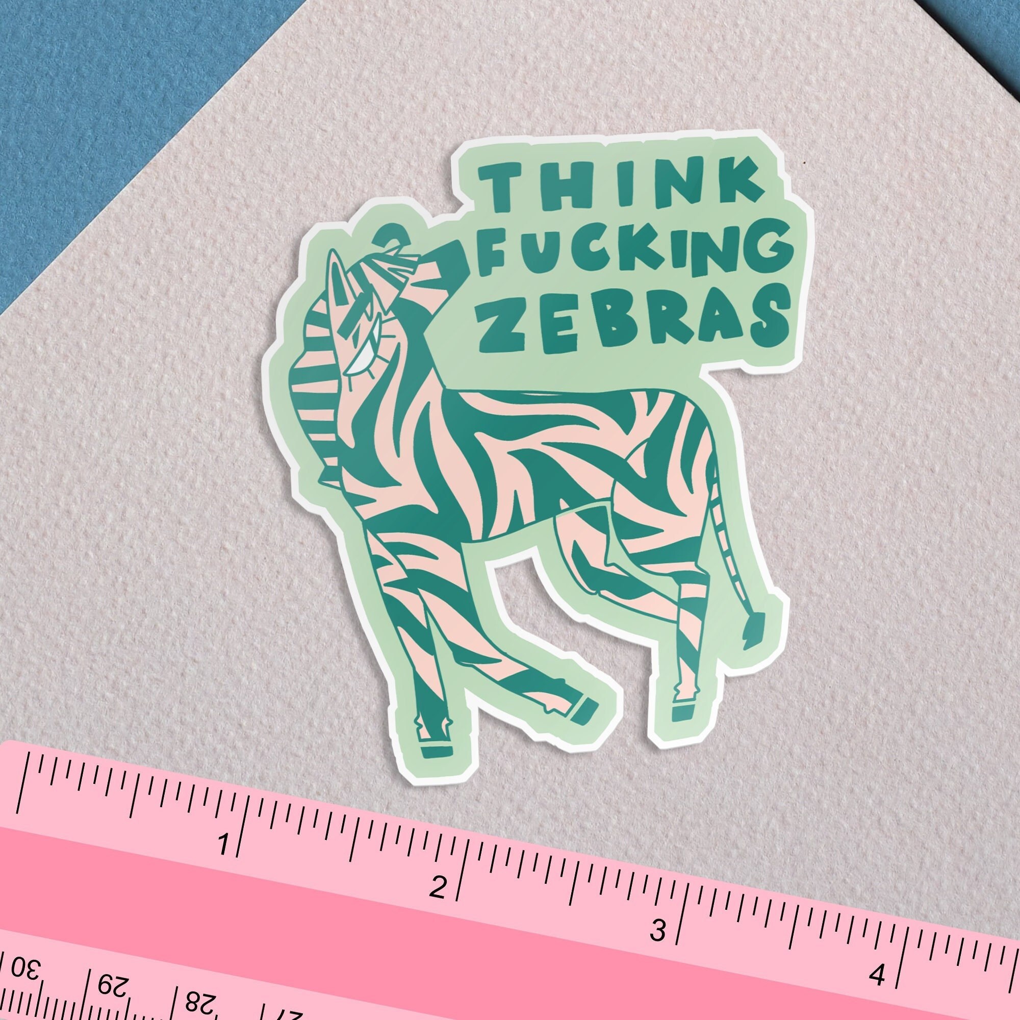 Think Zebras Pastel EDS Sticker - Etsy