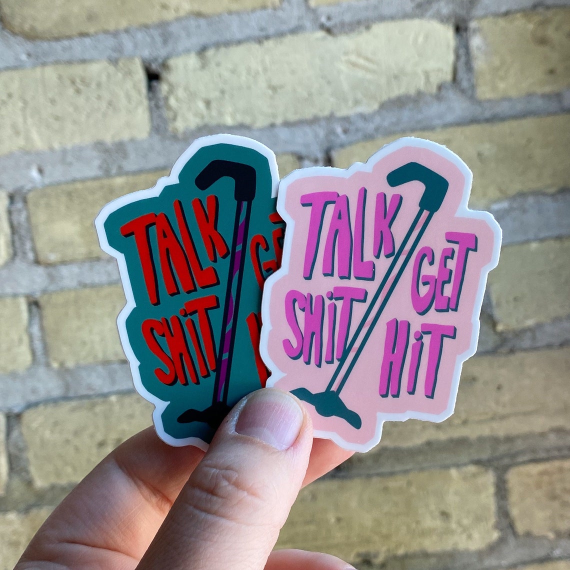 Talk Shit Get Hit Pastel Mobility Aid Sticker - Etsy