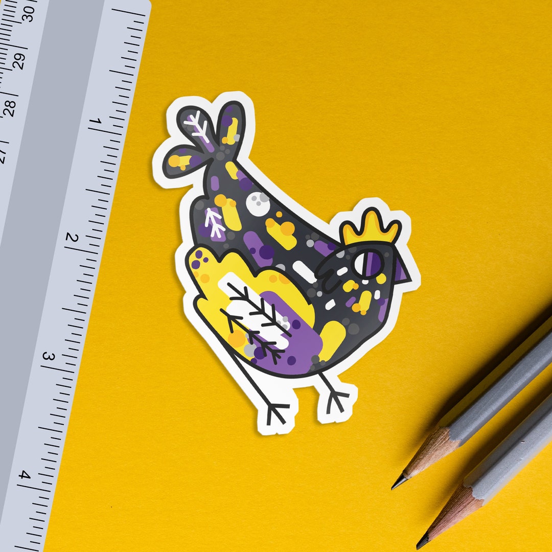Nonbinary Chicken / Subtle LGBTQ Pride Poultry Sticker - Etsy