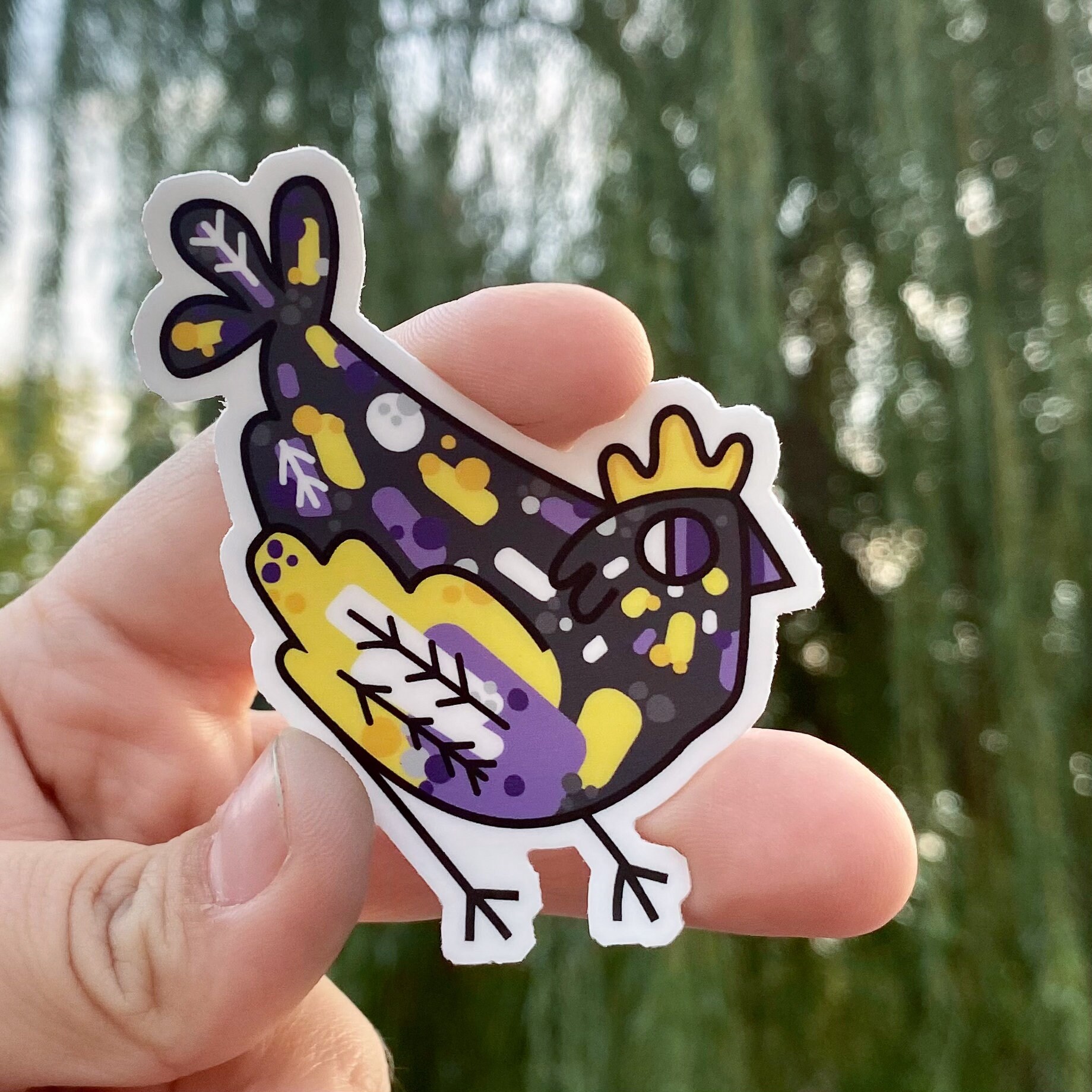 Nonbinary Chicken / Subtle LGBTQ Pride Poultry Sticker - Etsy