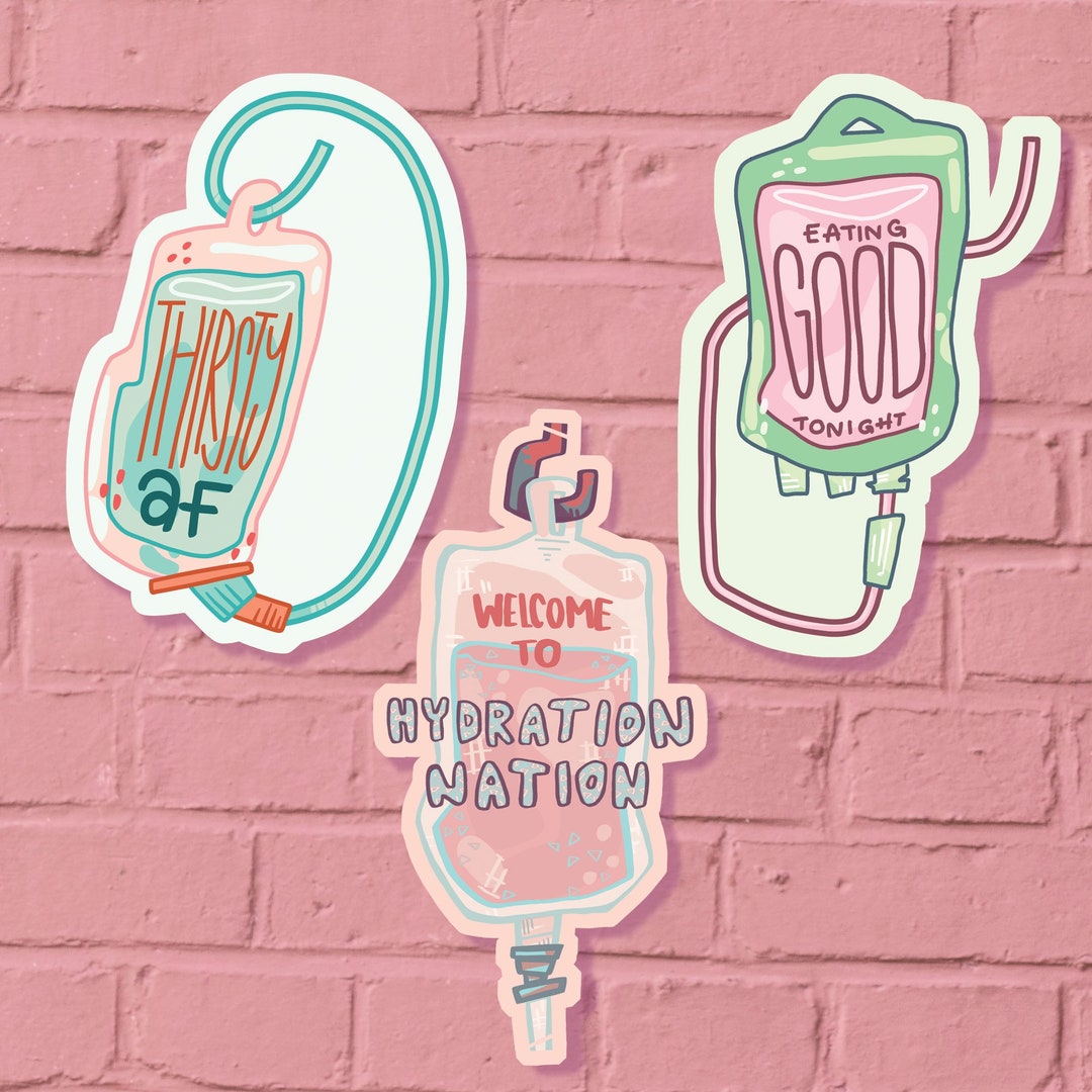 Hydration Nation Collection: Pastel Edition | IV Therapy Sticker Pack ...