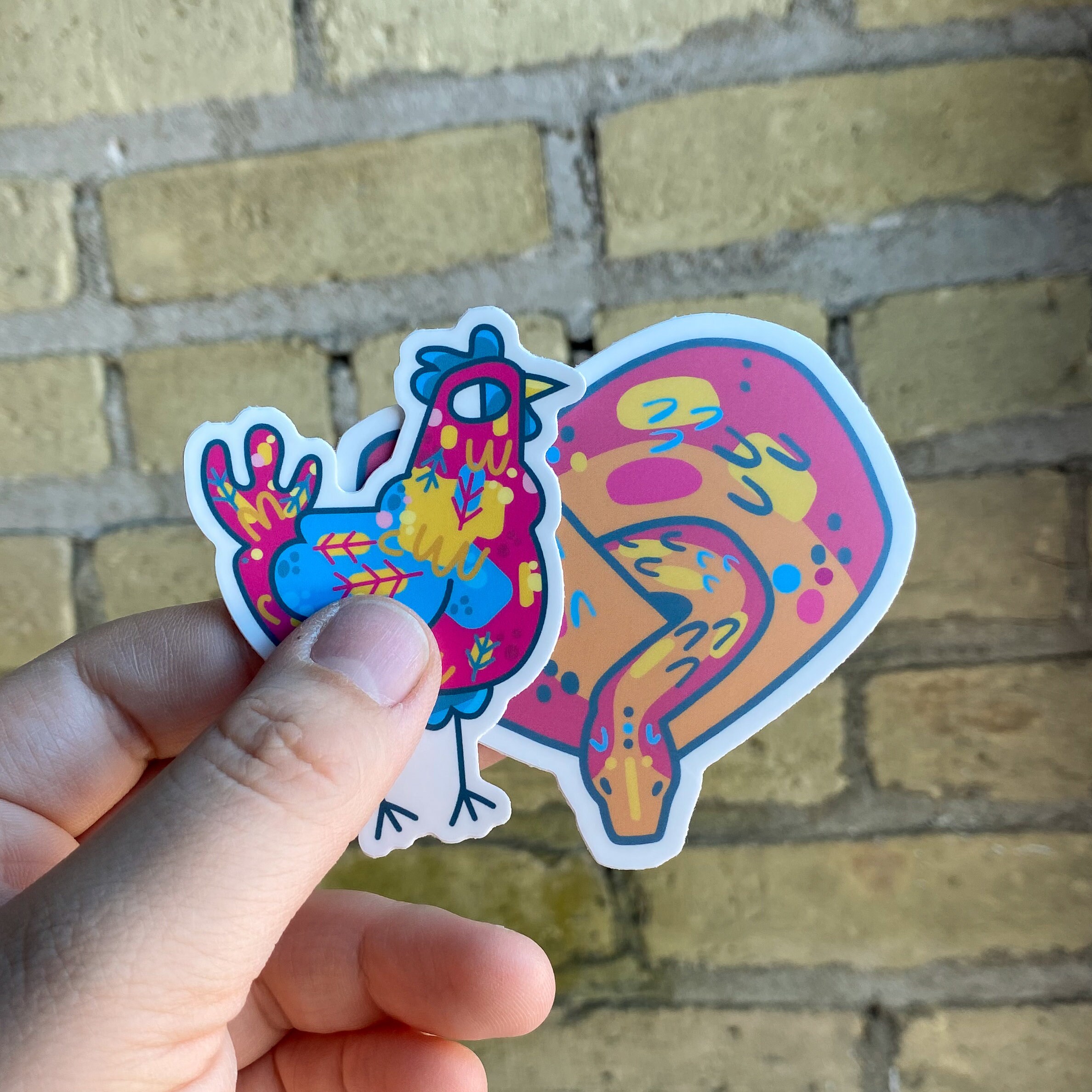 Pansexual Chicken / Subtle LGBTQ Pride Poultry Sticker - Etsy