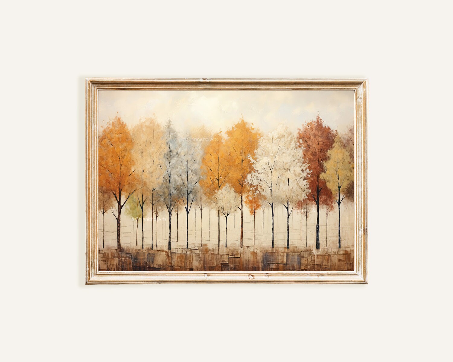 Autumn Trees Gallery Wall Art Set of 4 Prints Vintage Fall - Etsy