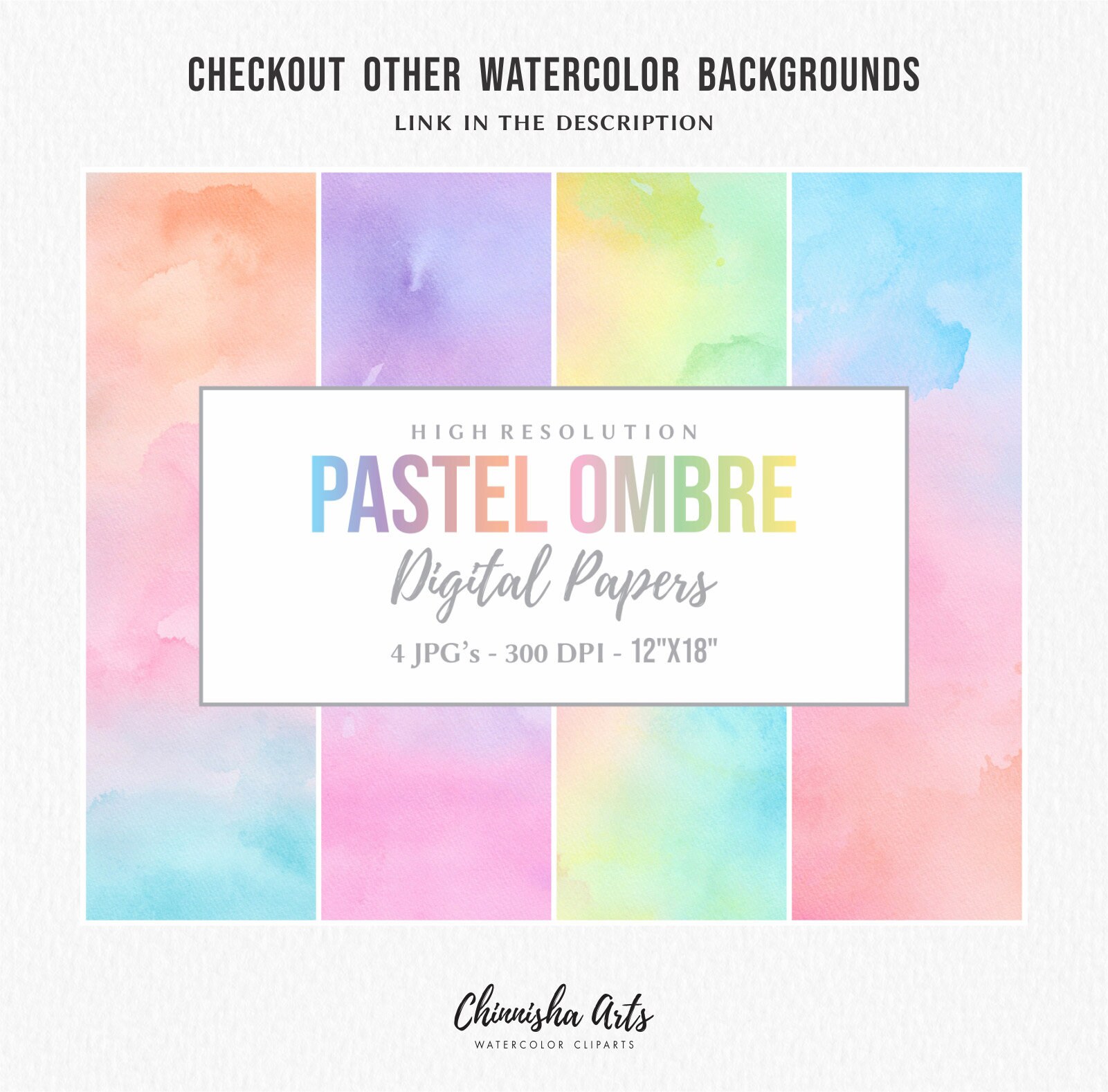 Watercolor Pastel Mermaid Digital Paper Free Commercial Use - Etsy