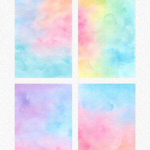 Pastel Watercolor Digital Paper, Free Commercial Use, Digital Scrapbook ...