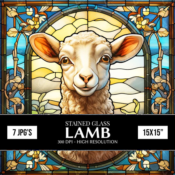 Stained Glass Sheep - Etsy
