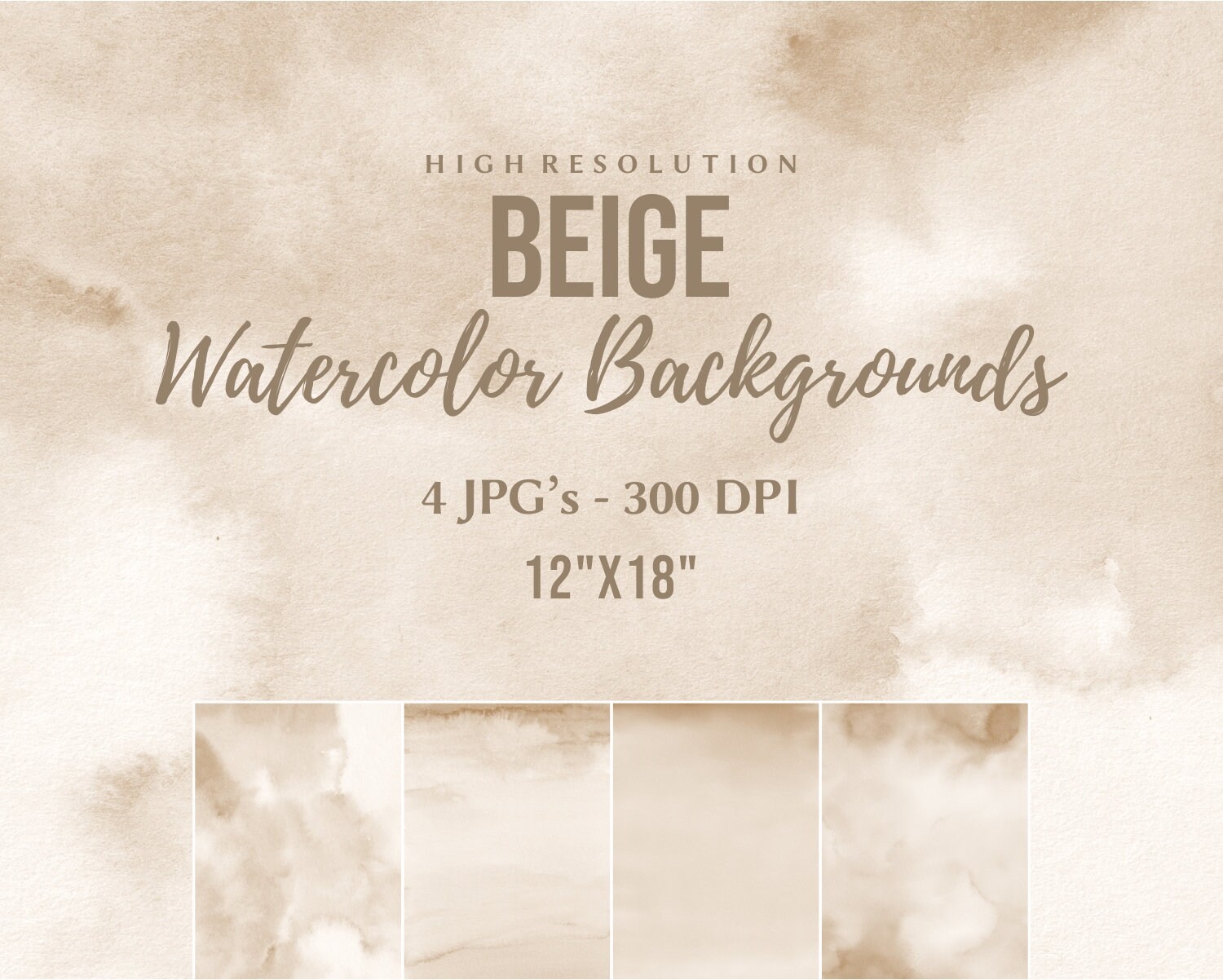 Beige Watercolor Digital Paper Free Commercial Use Biege - Etsy