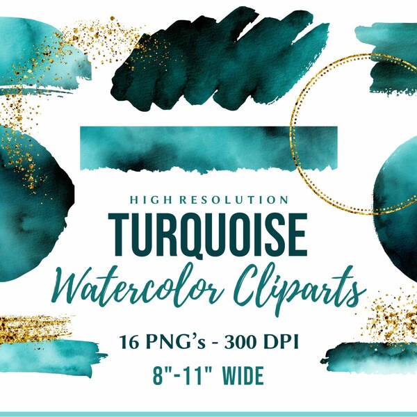 Turquoise Clipart - Etsy