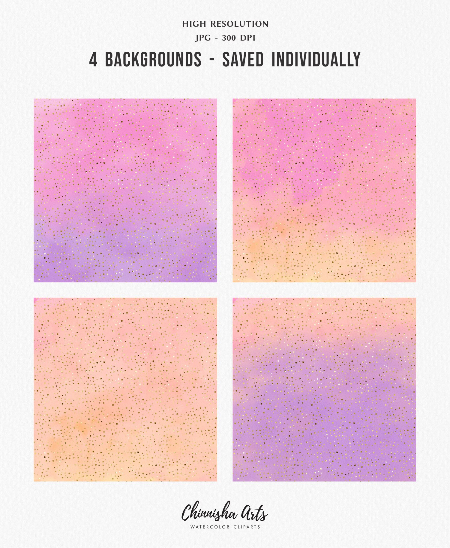 Watercolor Ombre Digital Papers Free Commercial Use Pink | Etsy