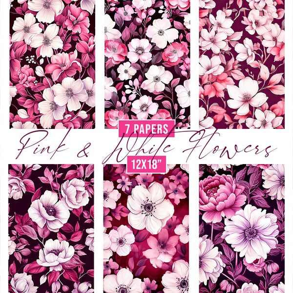 Magenta Floral Background - Etsy