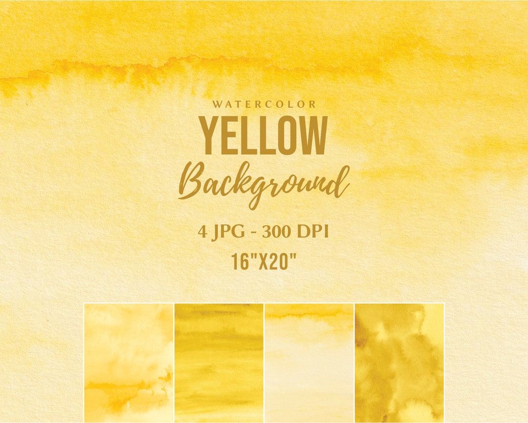 Yellow Watercolor Digital Paper, Free Commercial Use, Watercolor Paper ...