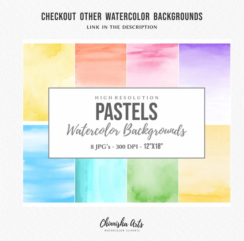 Pastel Watercolor Digital Paper Free Commercial Use Digital - Etsy
