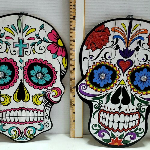 20 Edible Sugar Skulls Dia De Los Muertos Halloween Day - Etsy
